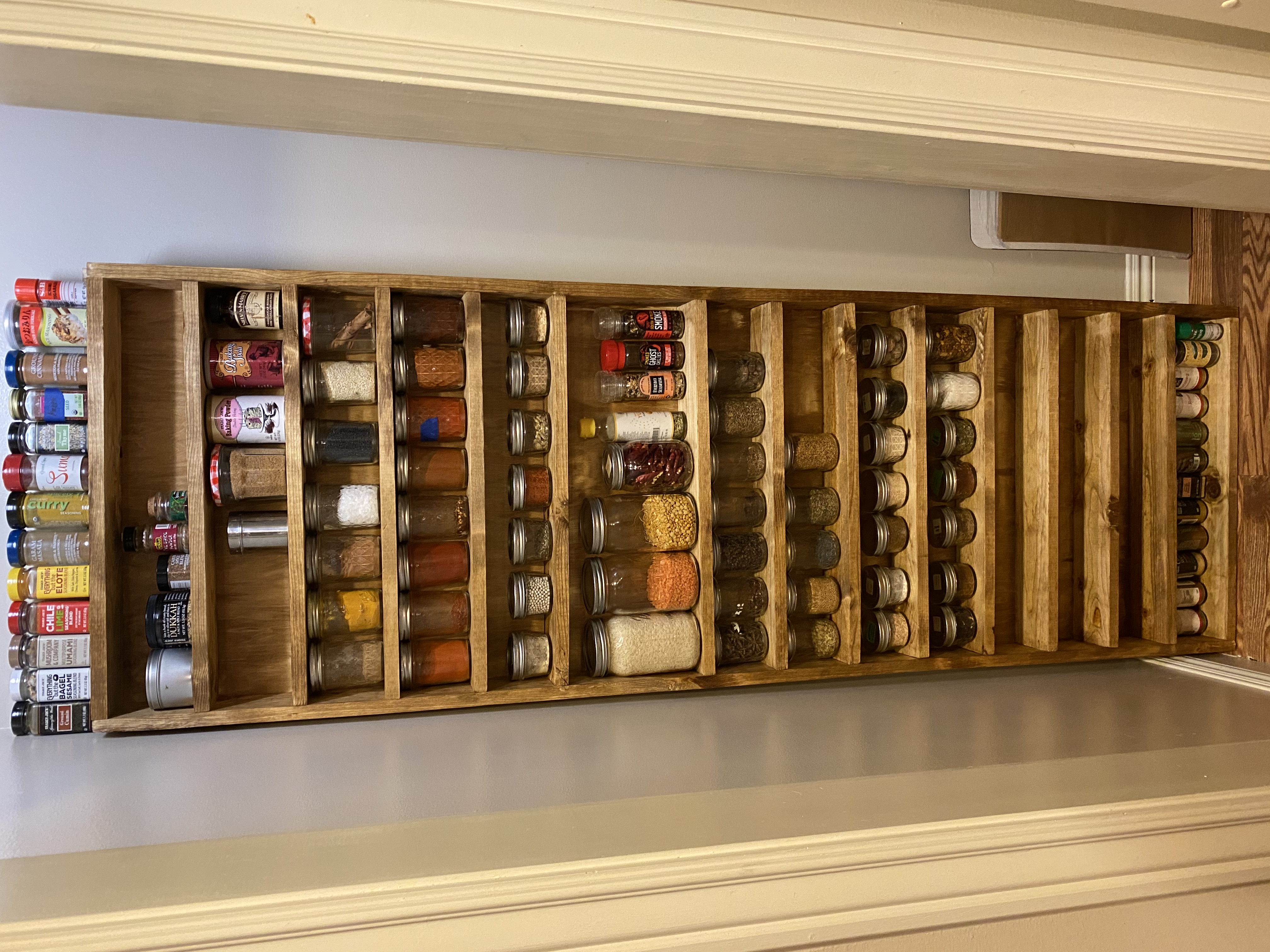 DIY mason jar spice rack
